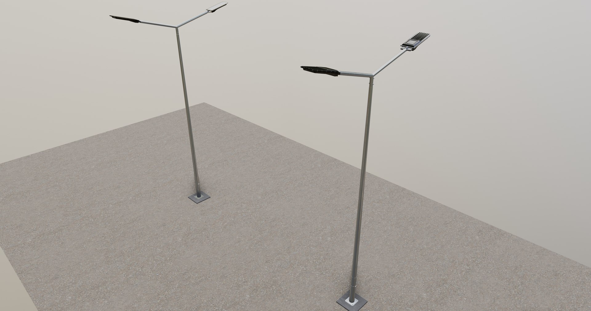 5 Meter Conical Lighting Pole -Double Consol 3D - TurboSquid 2088926