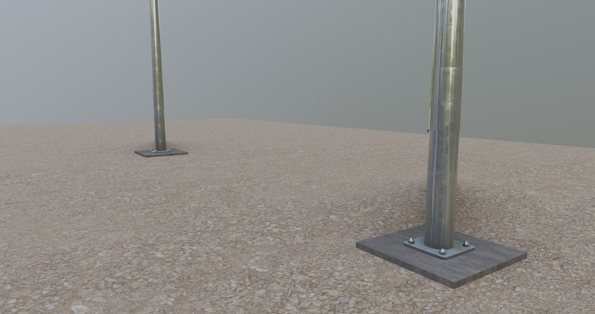 5 Meter Conical Lighting Pole -Double Consol 3D - TurboSquid 2088926