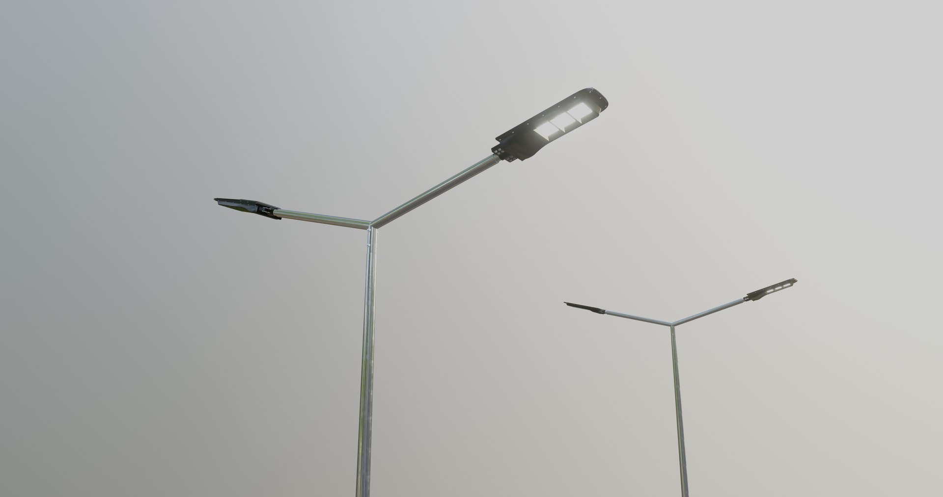 5 Meter Conical Lighting Pole -Double Consol 3D - TurboSquid 2088926