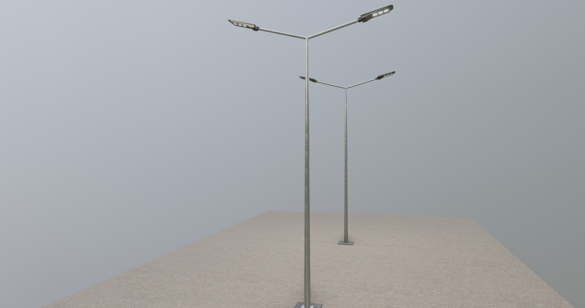 5 Meter Conical Lighting Pole -Double Consol 3D - TurboSquid 2088926