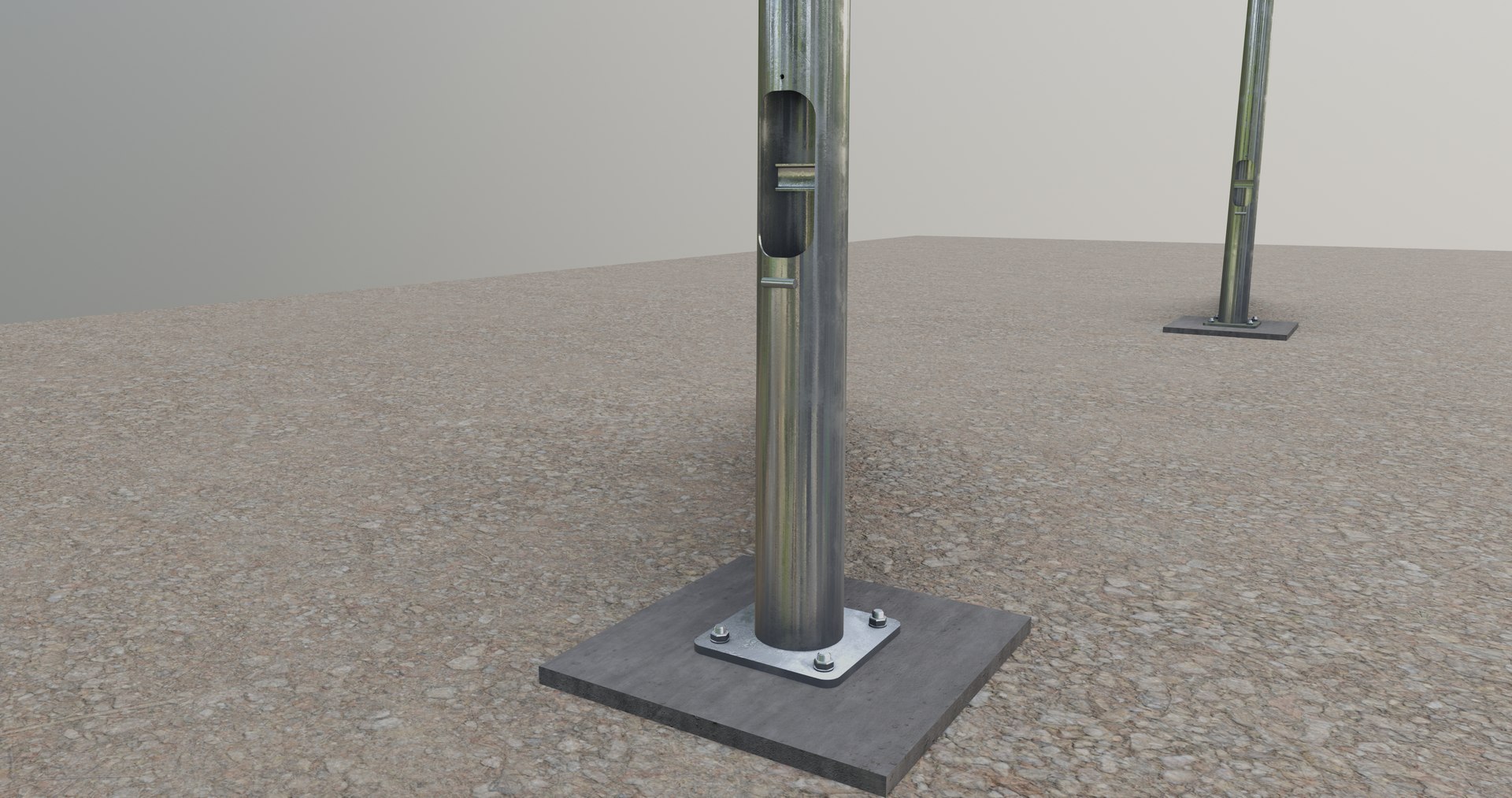 5 Meter Conical Lighting Pole -Double Consol 3D - TurboSquid 2088926