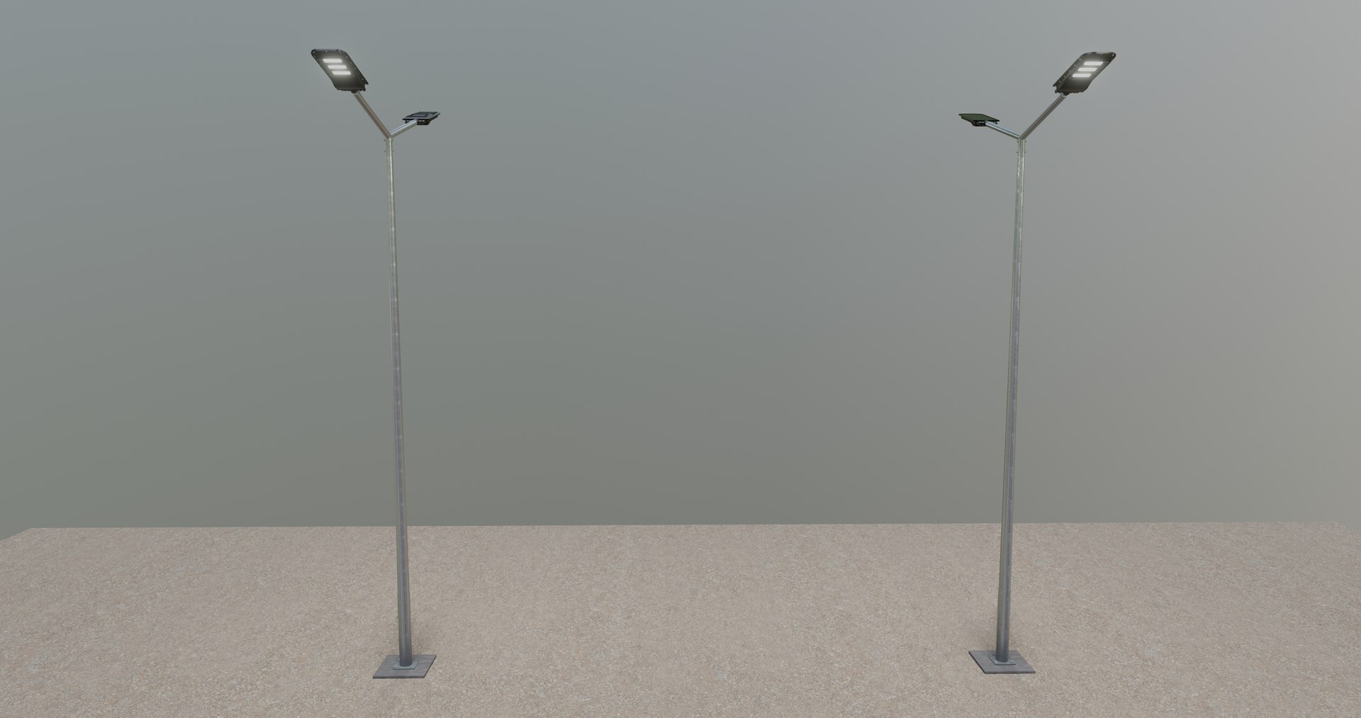 5 Meter Conical Lighting Pole -Double Consol 3D - TurboSquid 2088926