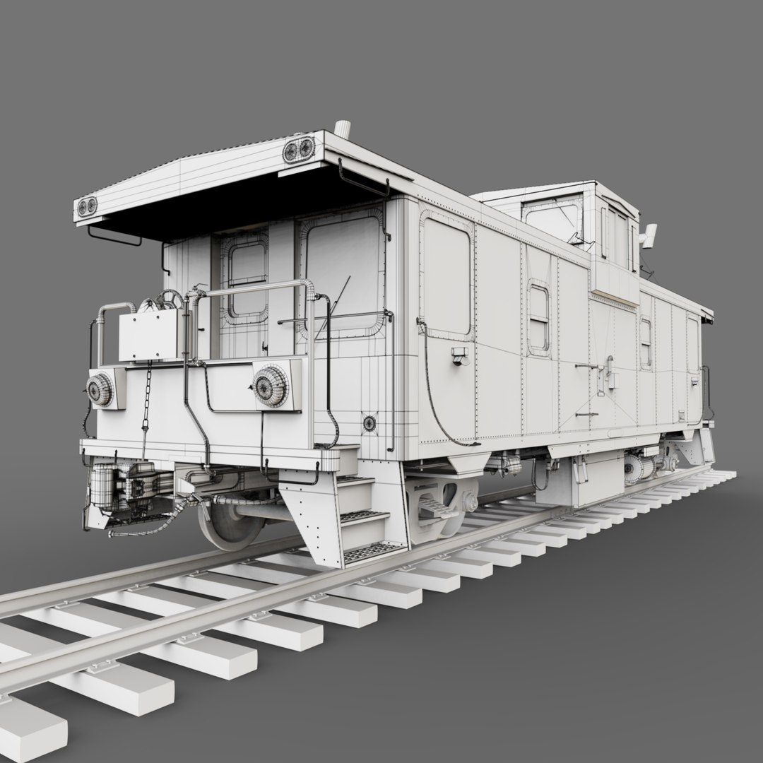 3D Railcar Caboose CN PSC Model - TurboSquid 2216198