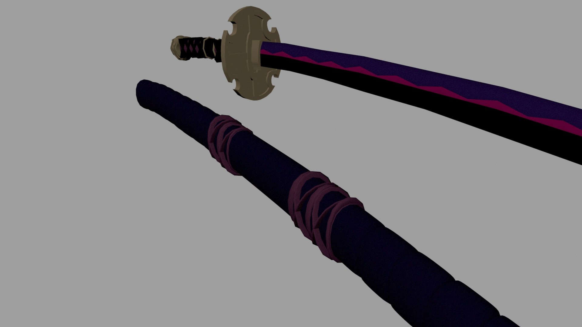 katana sword shusui 3d model