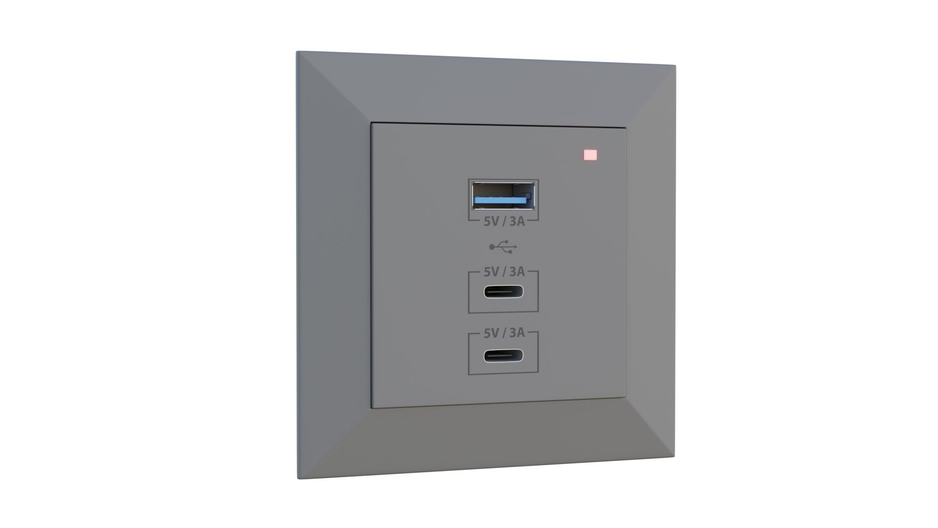 Type C USB Wall Socket 3D Model - TurboSquid 1804485