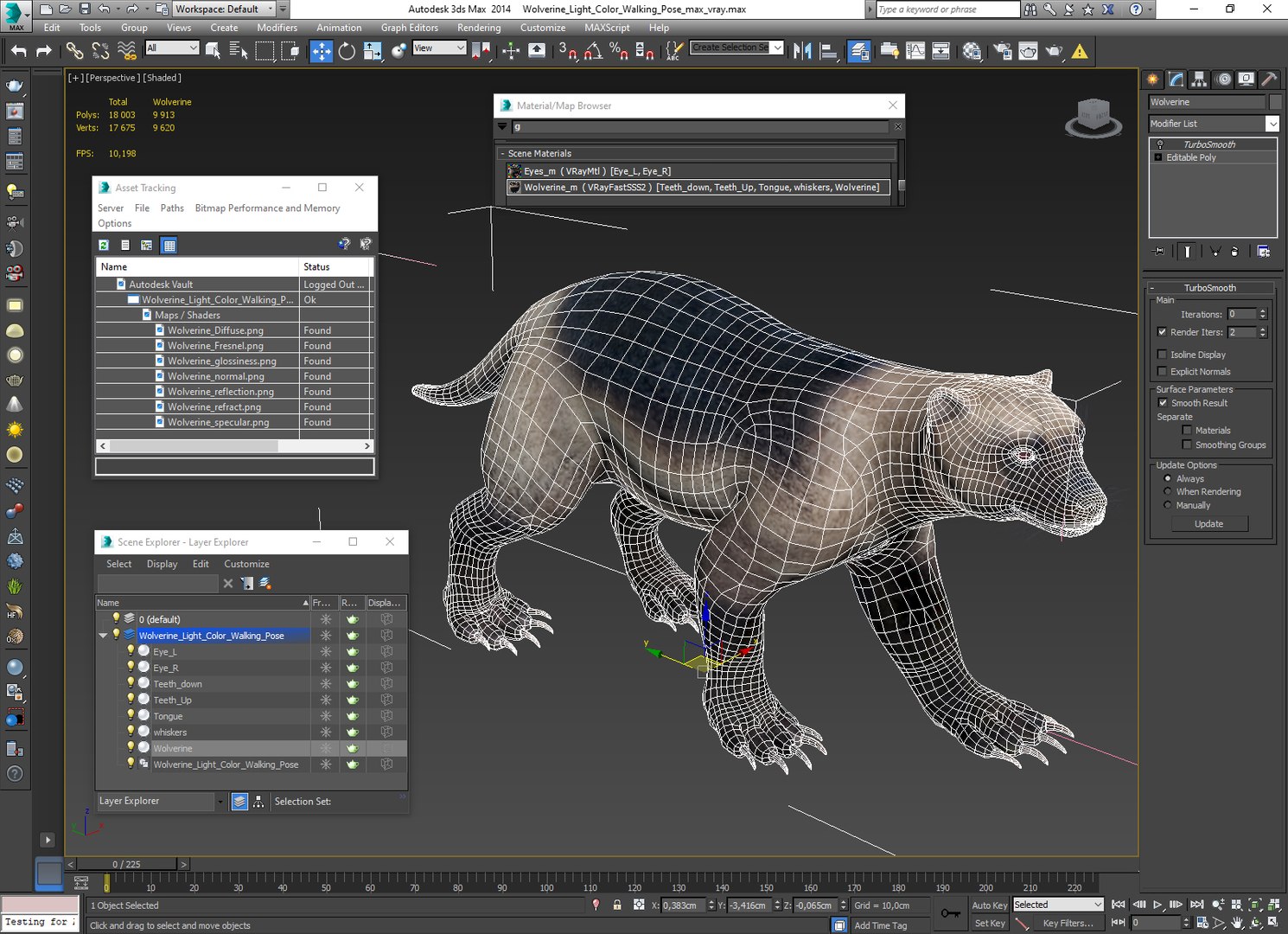 Wolverine Light Color Walking Pose model - TurboSquid 2130610