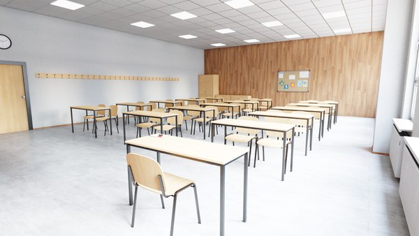 3D modern classroom interior architecture model - TurboSquid 1655497