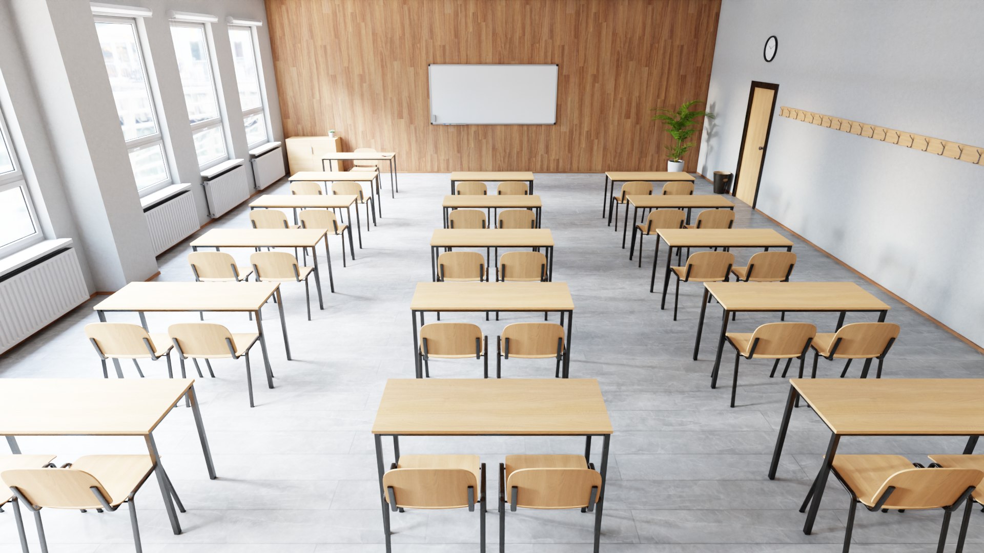 3D Modern Classroom Interior Architecture Model - TurboSquid 1655497