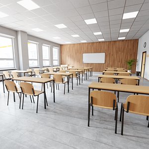 Classroom 3D Models for Download | TurboSquid