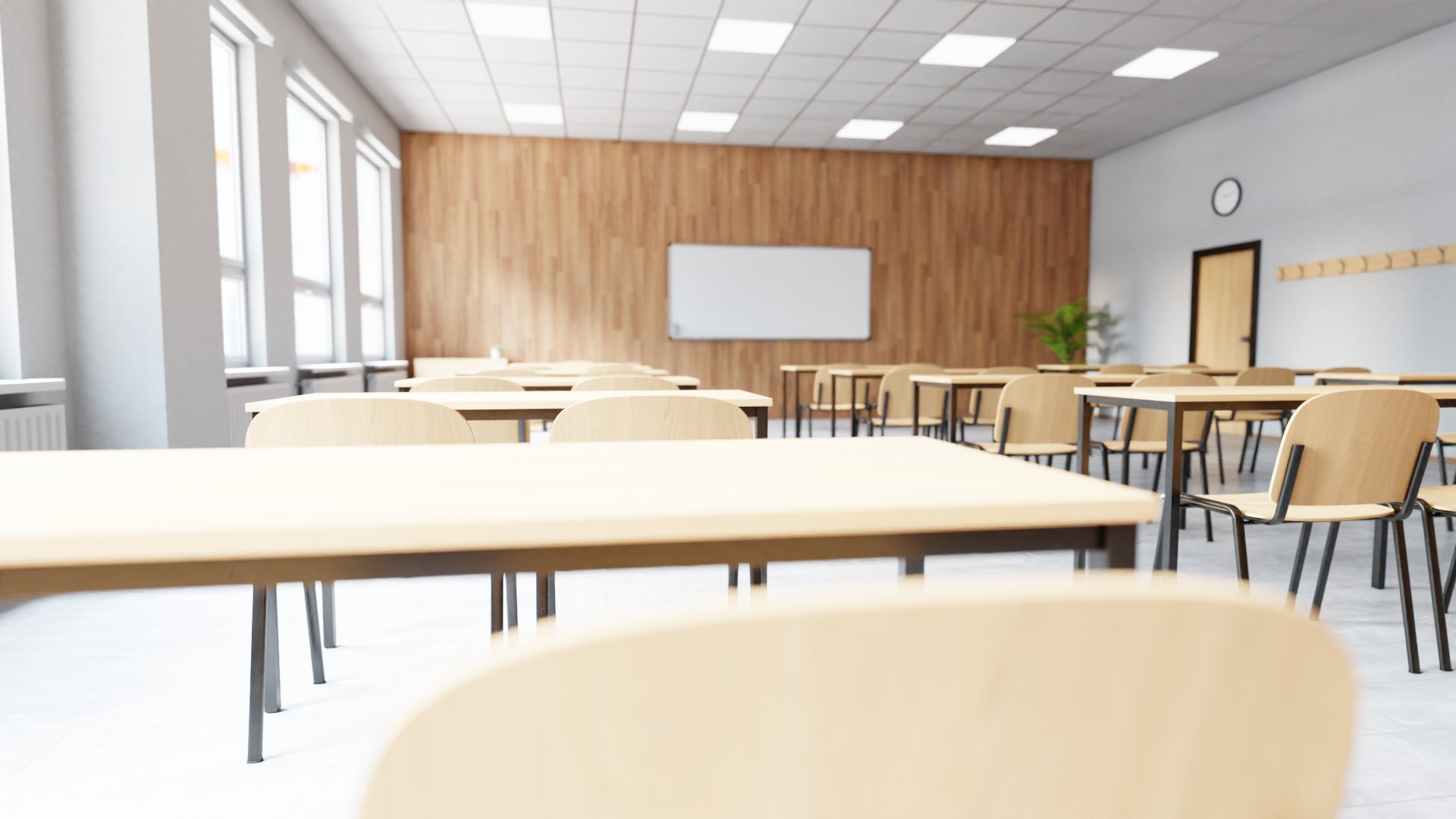 3D Modern Classroom Interior Architecture Model - TurboSquid 1655497