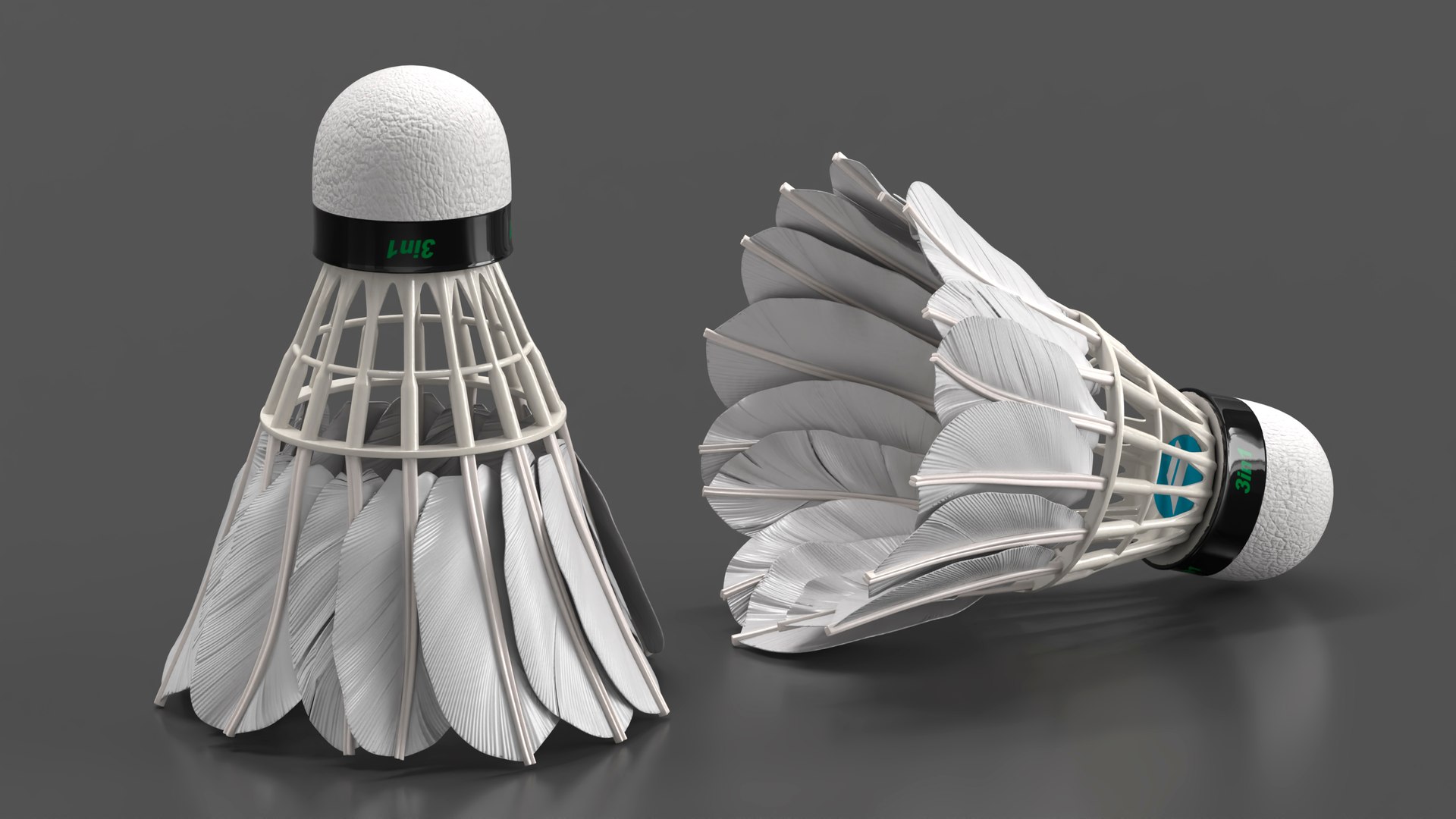 Badminton Feather Shuttlecock New Model - TurboSquid 2191664