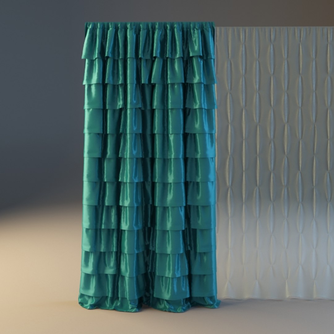3d Model Curtains Tulle