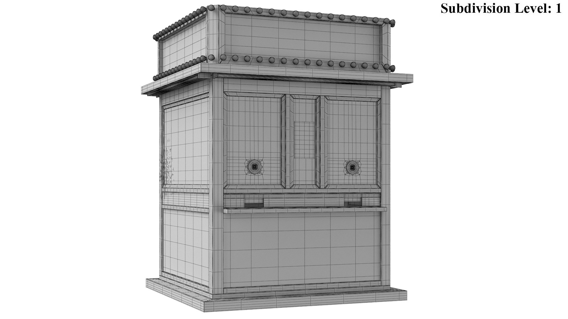 Red Ticket Kiosk Booth 3D Model - TurboSquid 1944303