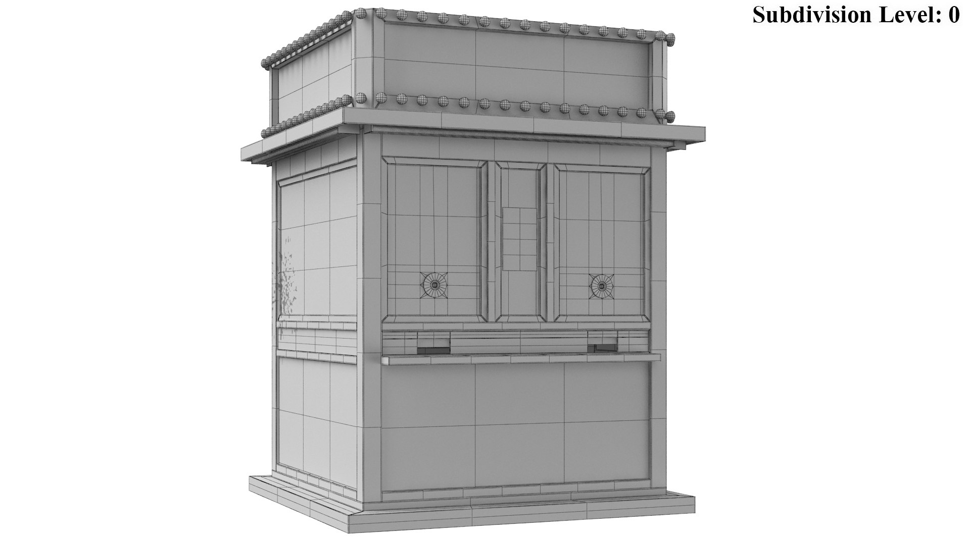 Red Ticket Kiosk Booth 3D Model - TurboSquid 1944303