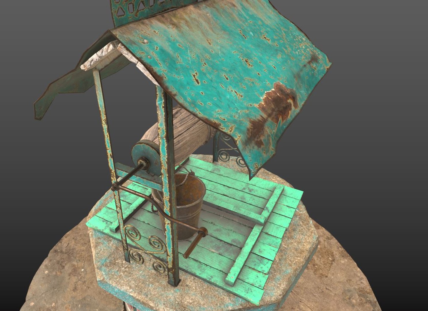 3D Old Water Well - TurboSquid 2081844