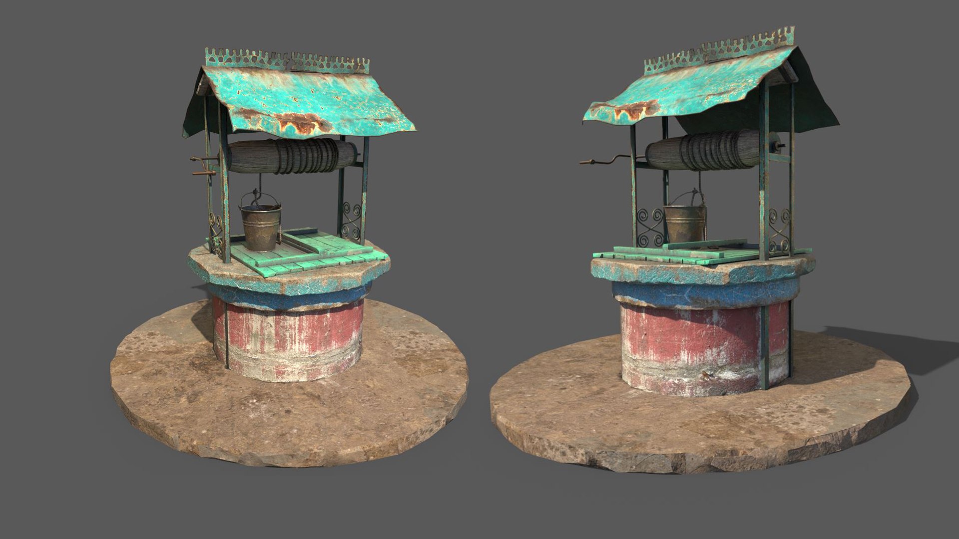 3D Old Water Well - TurboSquid 2081844