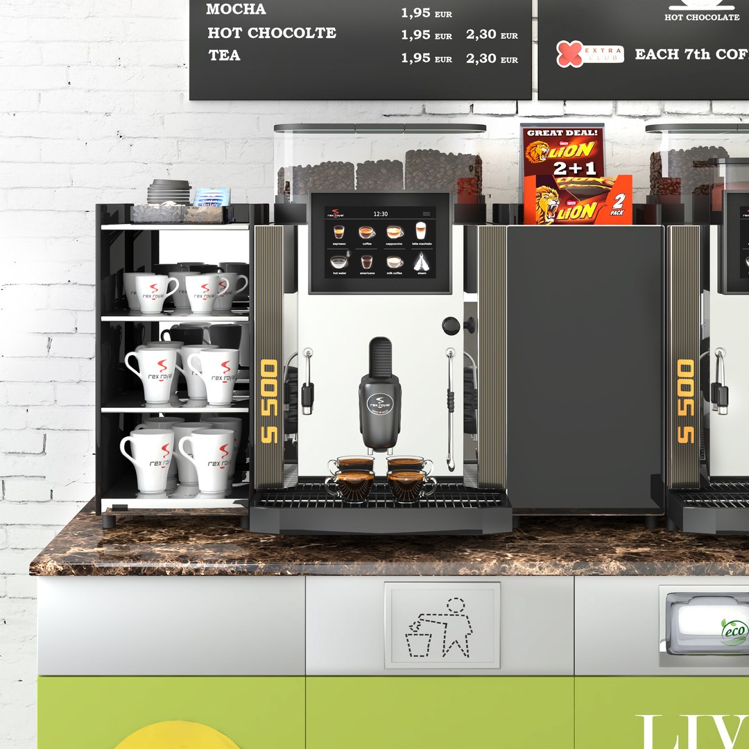 3D Rex Royal S500 Coffee Machine Model - TurboSquid 1430512