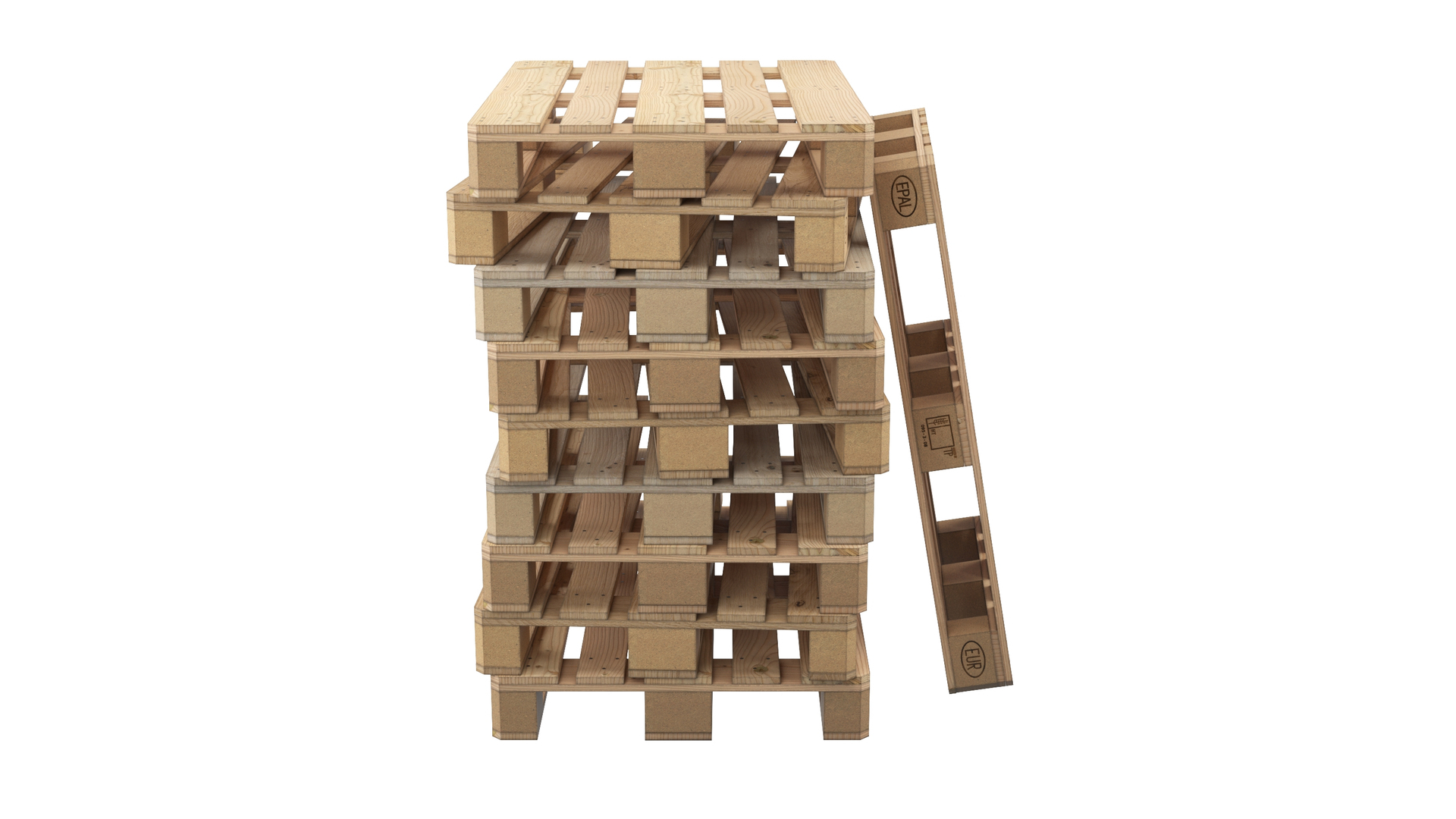 3D Pallet Pile Model - TurboSquid 2081633