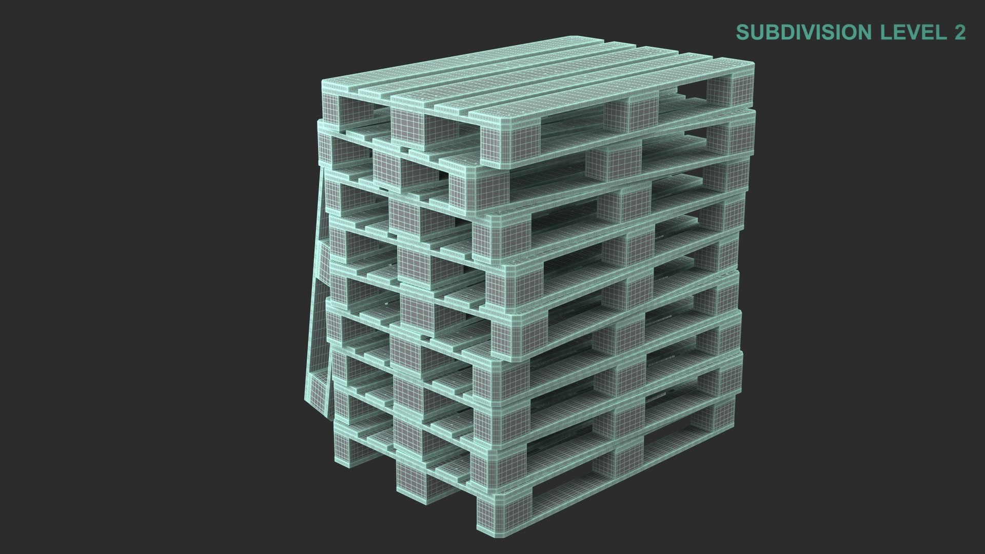3D Pallet Pile Model - TurboSquid 2081633