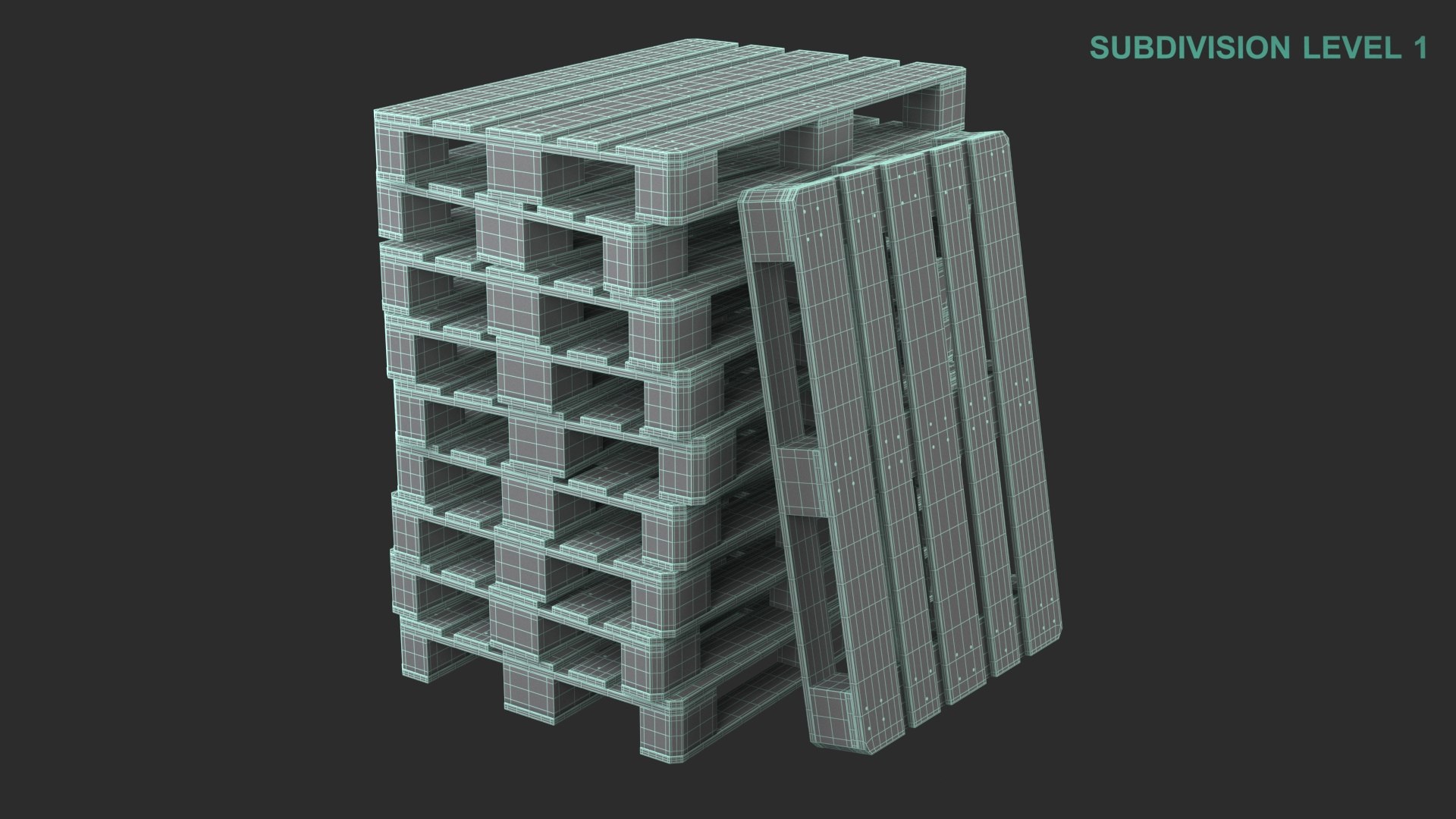 3D Pallet Pile Model - TurboSquid 2081633