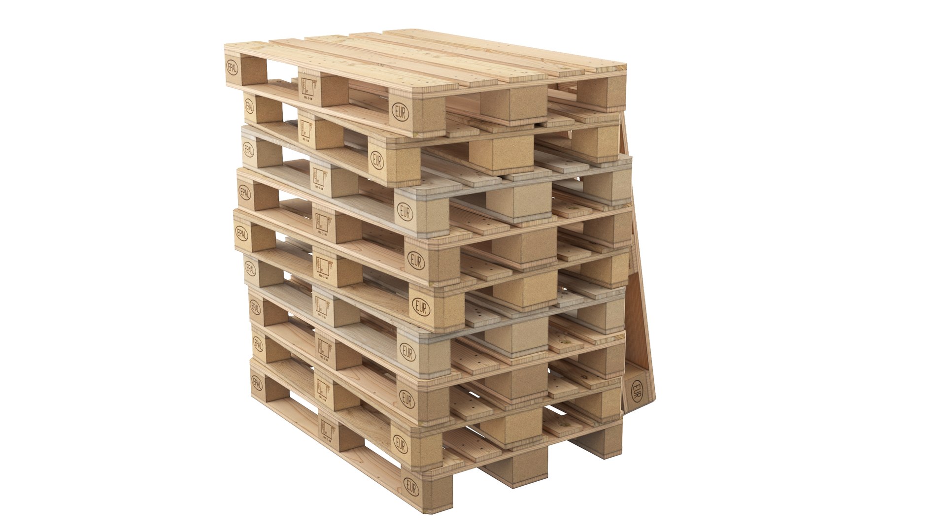 3D Pallet Pile Model - TurboSquid 2081633
