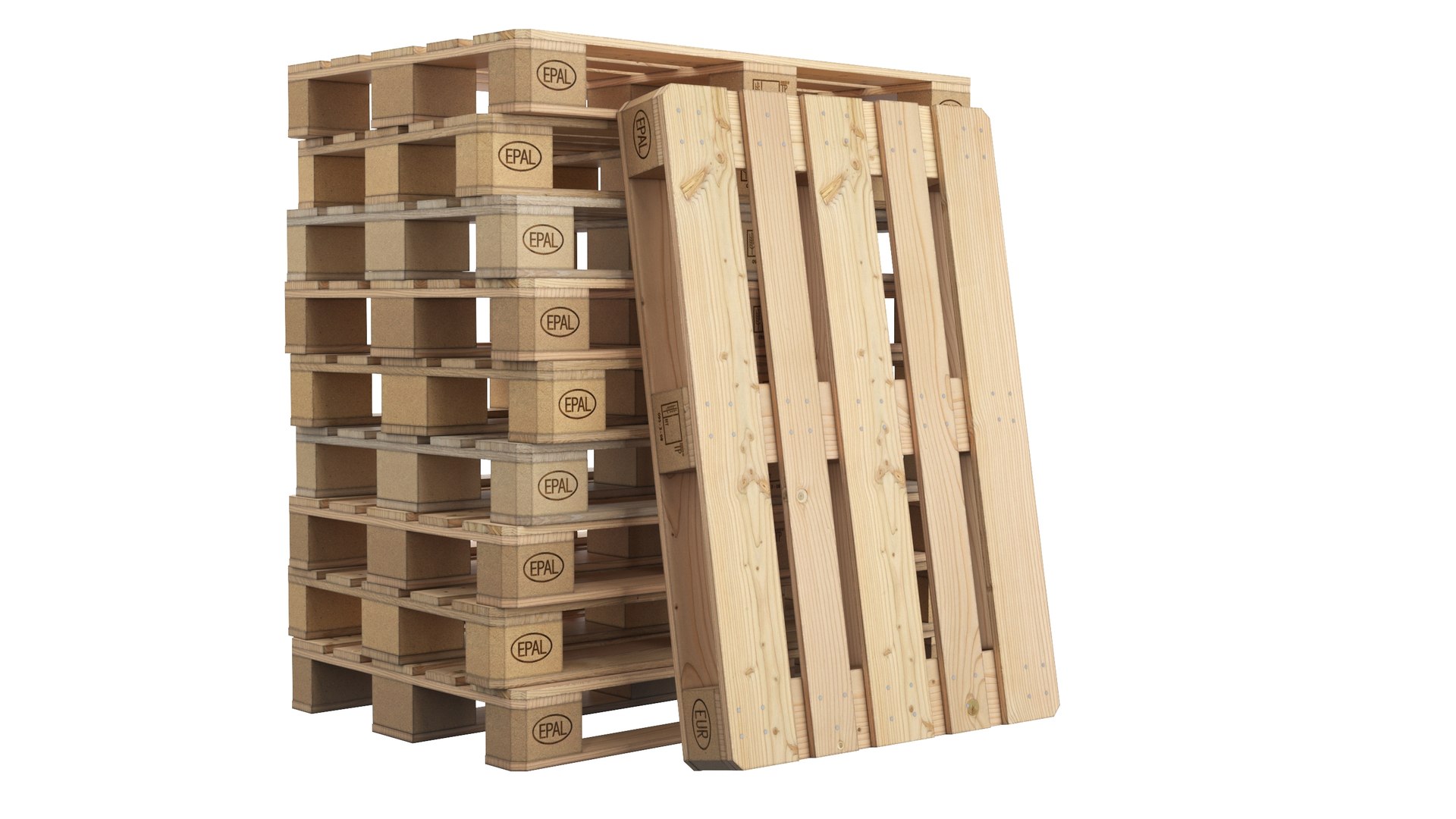 3D Pallet Pile Model - TurboSquid 2081633