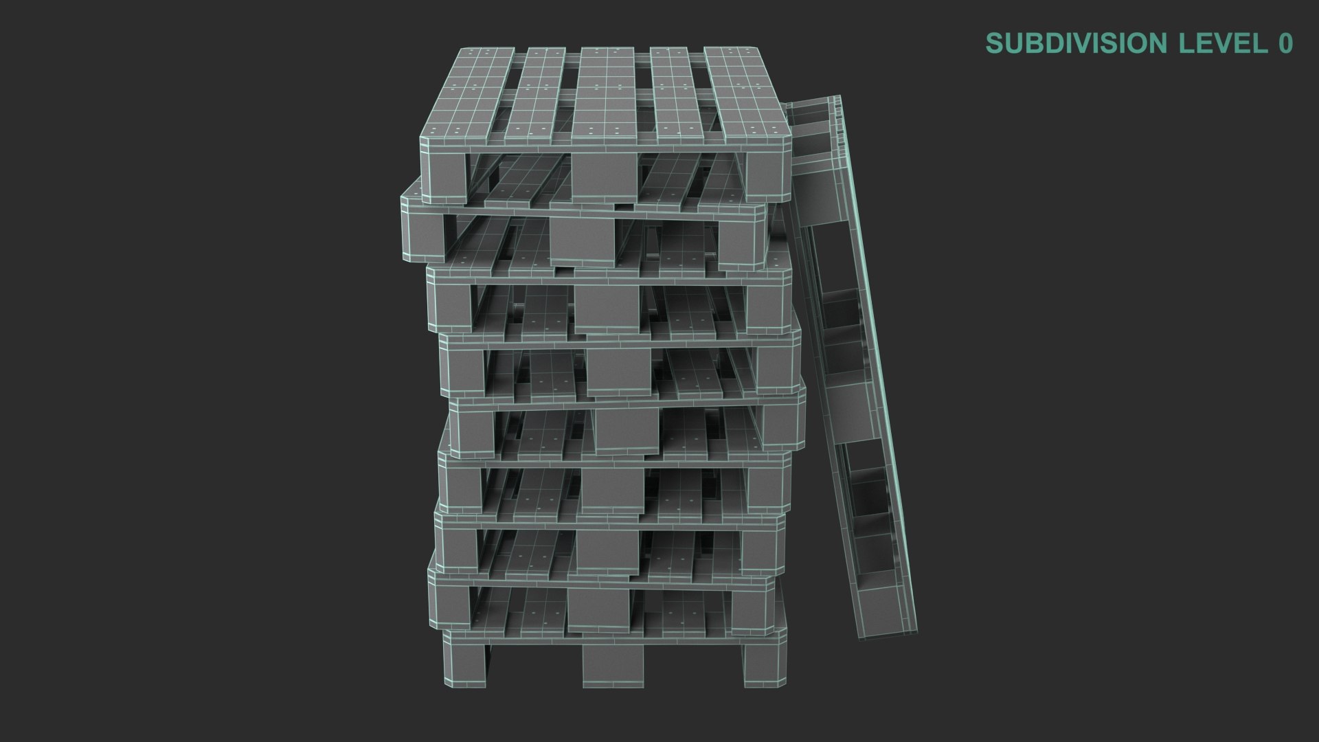 3D Pallet Pile Model - TurboSquid 2081633