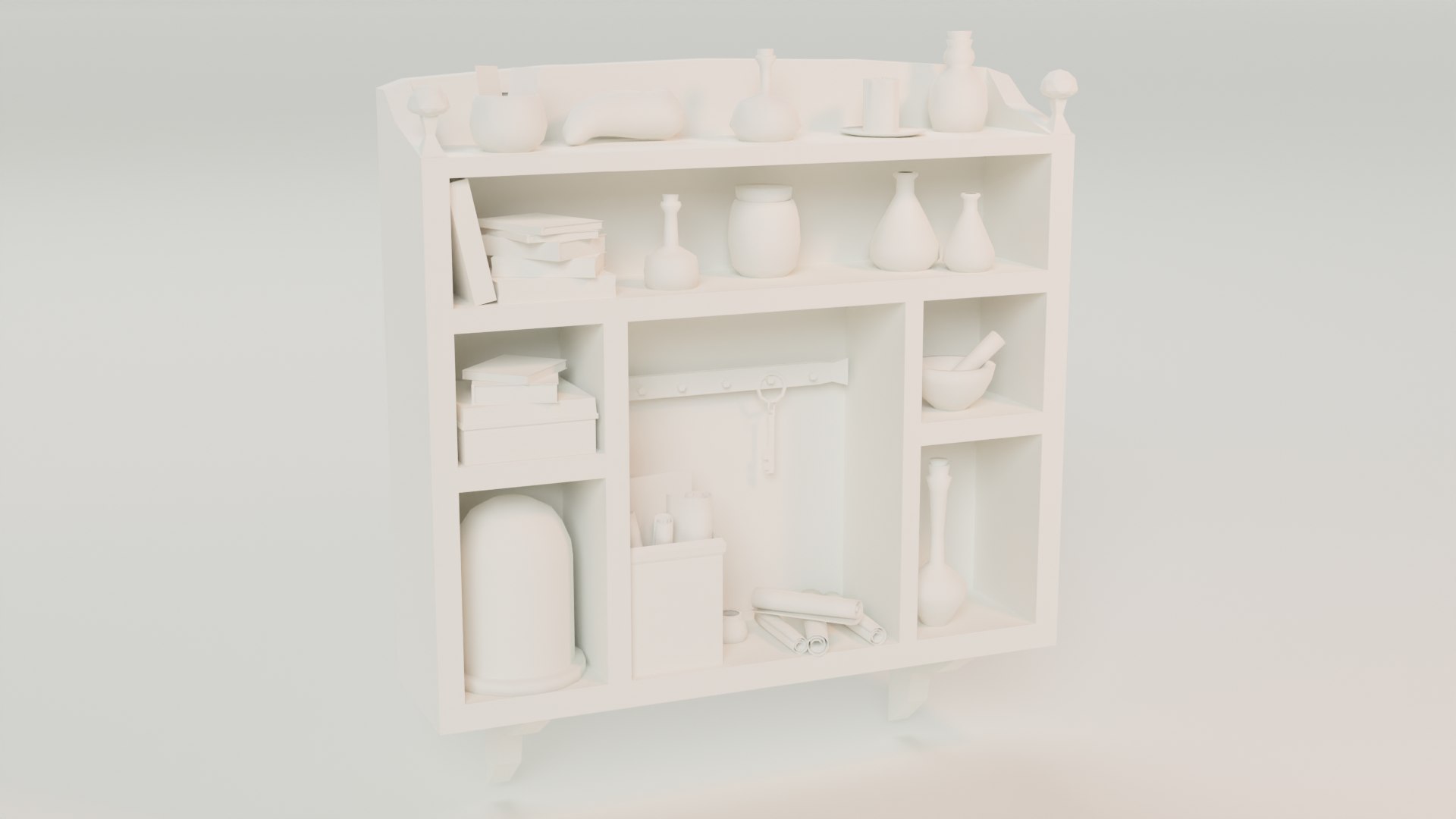 3D Low-poly shelf - TurboSquid 1955213