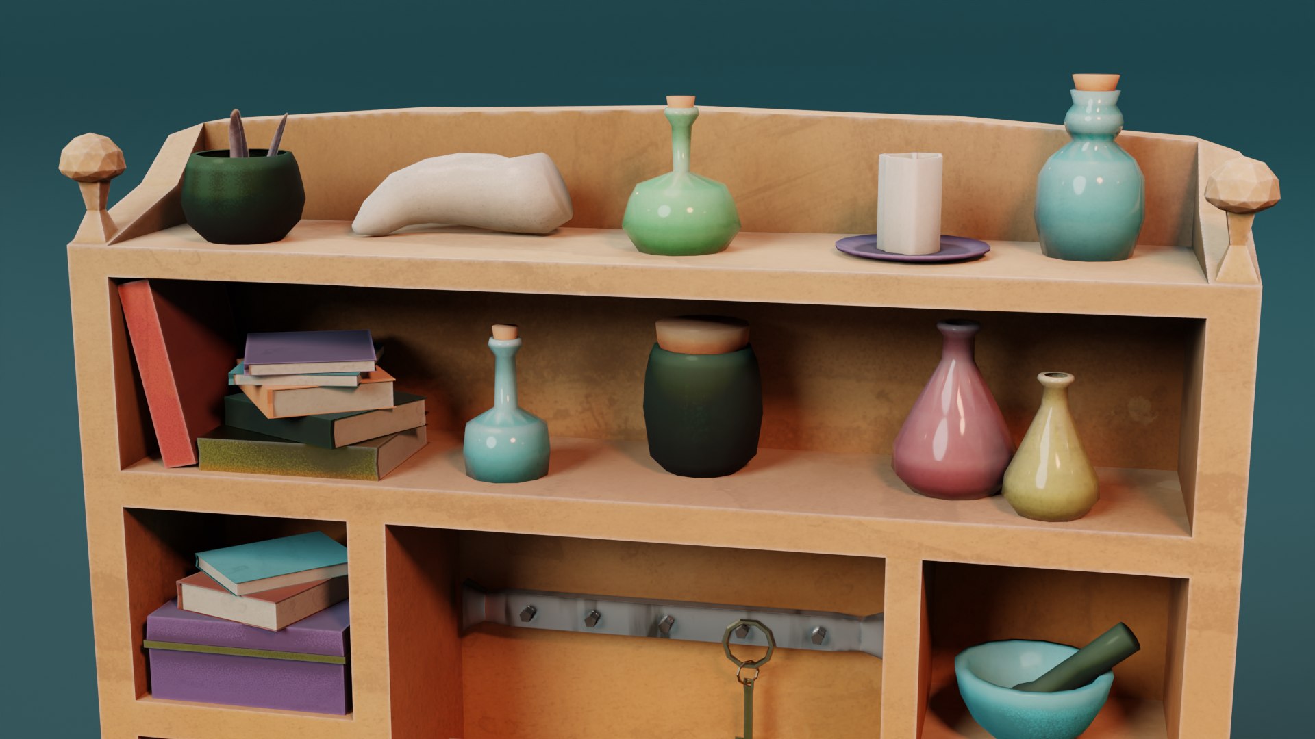 3D Low-poly shelf - TurboSquid 1955213