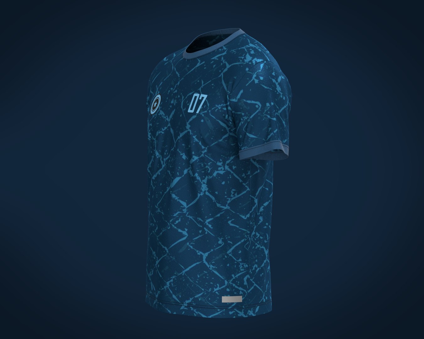 3D Soccer Dark Blue jersey Player 07 - TurboSquid 1950238