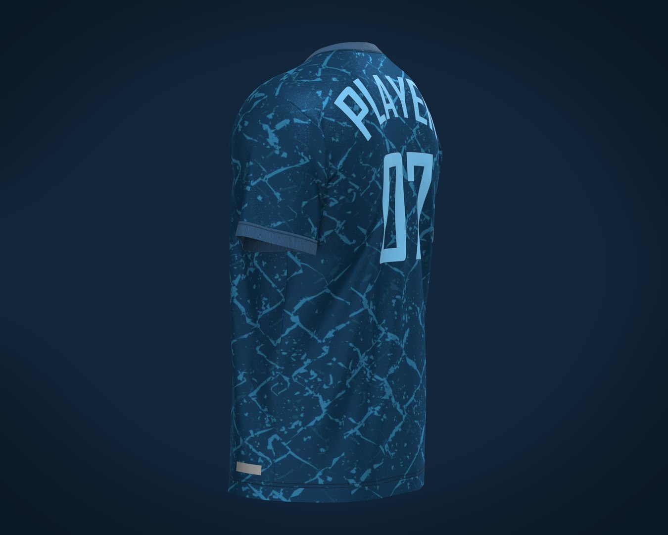 3D Soccer Dark Blue jersey Player 07 - TurboSquid 1950238