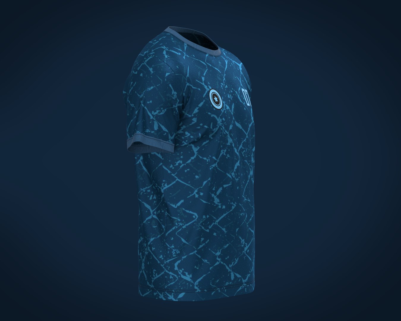 3D Soccer Dark Blue jersey Player 07 - TurboSquid 1950238