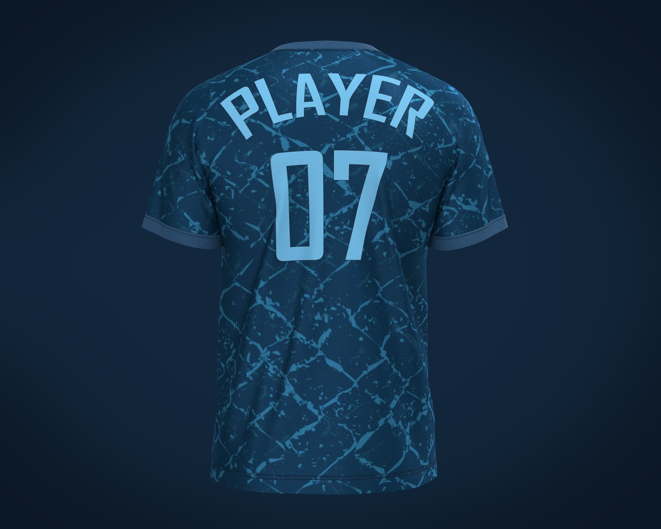 3D Soccer Dark Blue jersey Player 07 - TurboSquid 1950238
