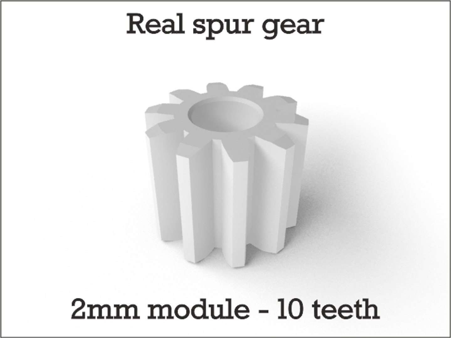 real spur gear 2mm 3d model