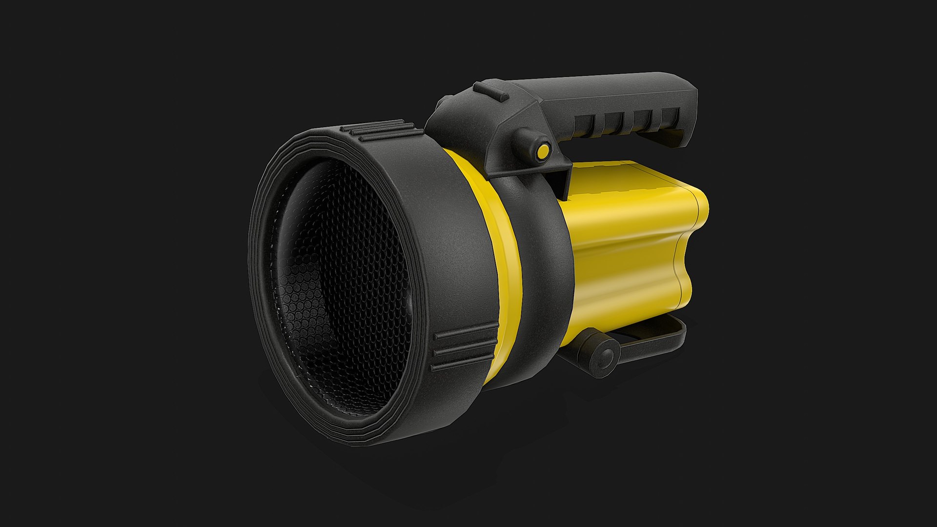 Yellow Spotlight Flashlight 3D Model - TurboSquid 2142441