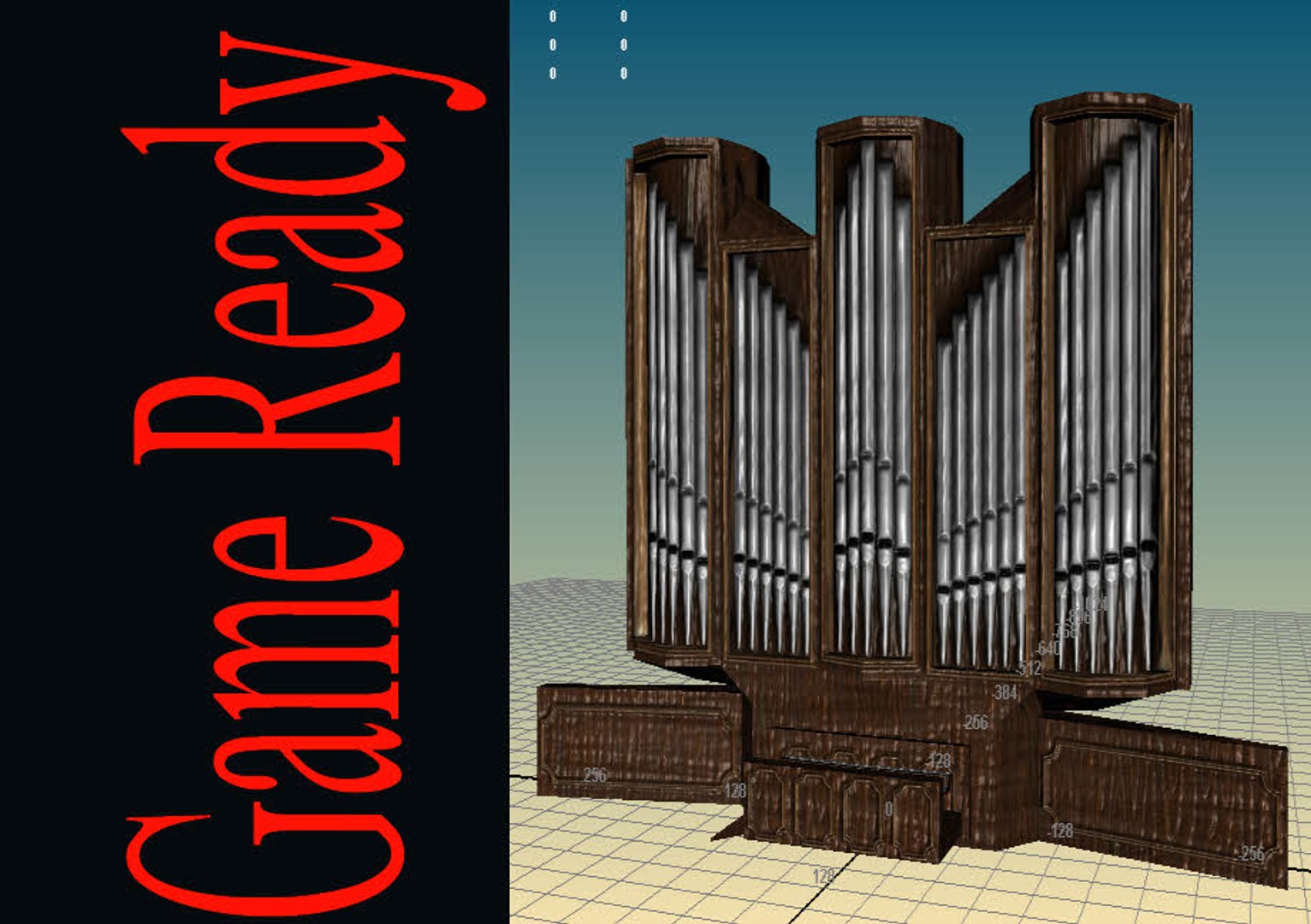 Church Pipe Organ 3d Model