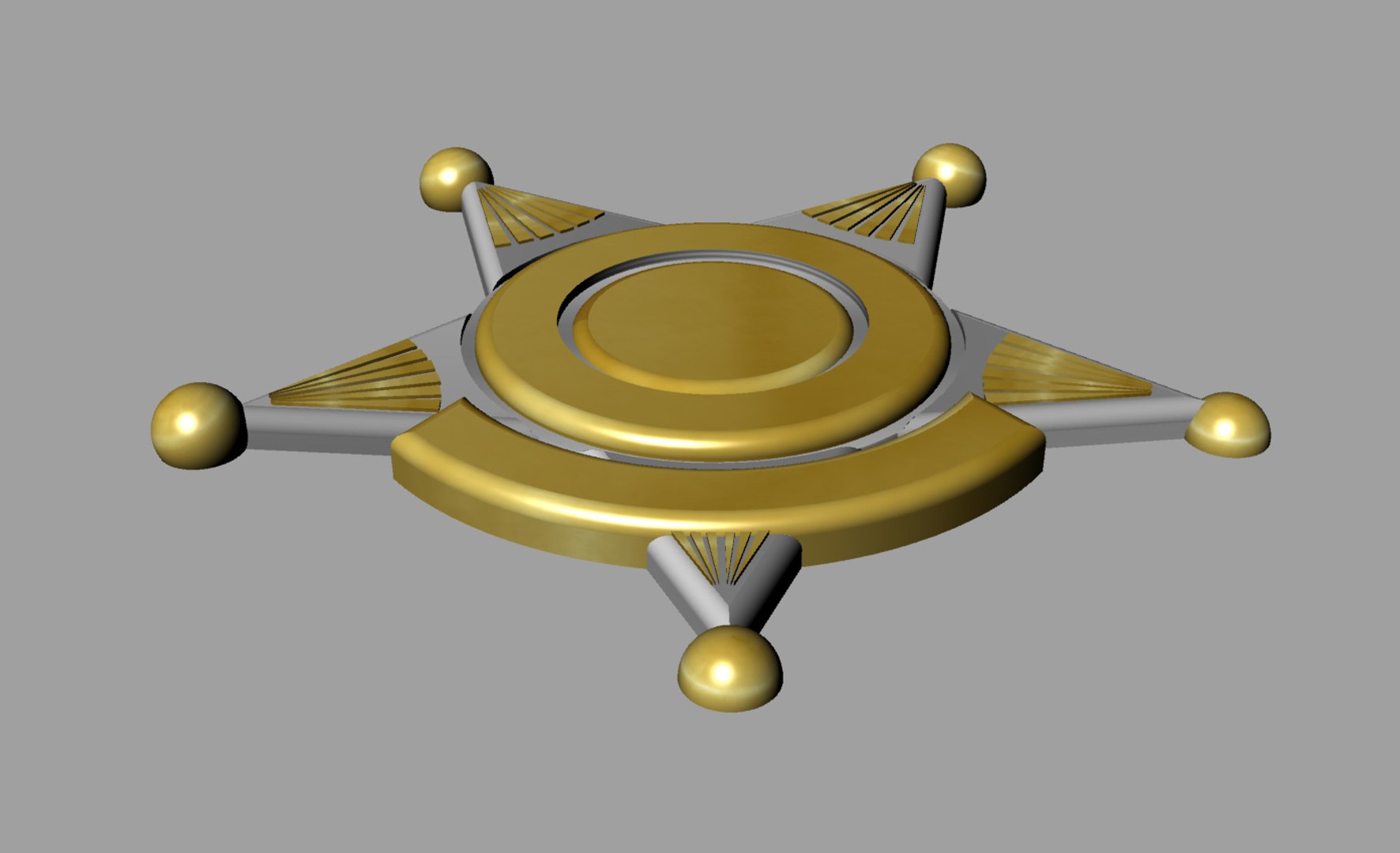 Sheriff Badge 3d 3dm