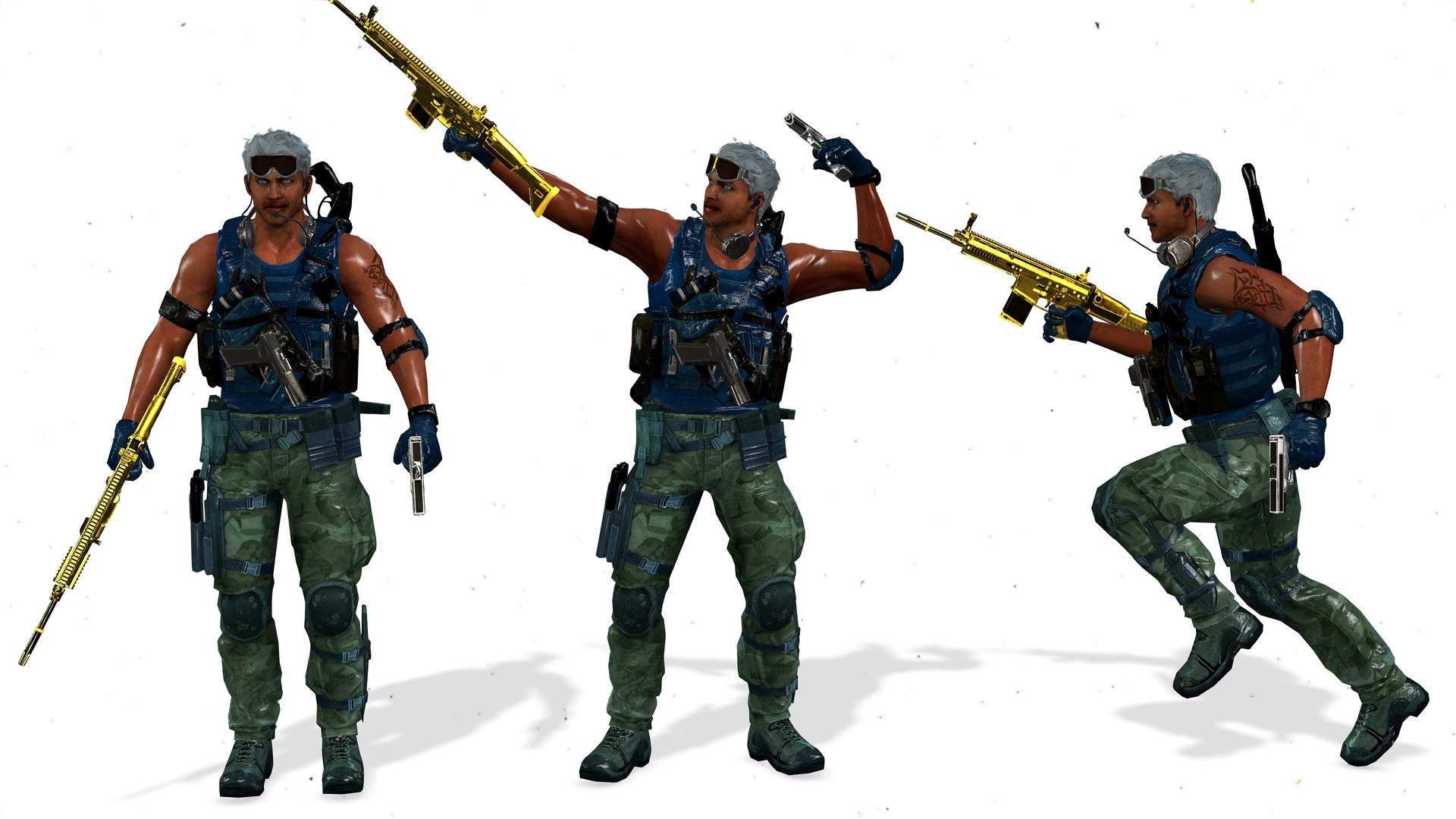 3D Realistic Soldier-military-army-3d Model-12 -Rigged Character Model ...