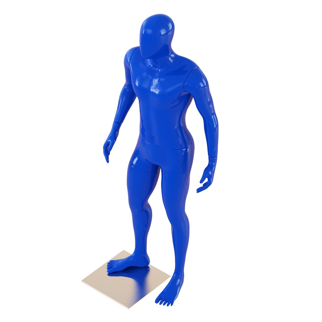 Faceless Male Blue Mannequin Model - TurboSquid 1575744