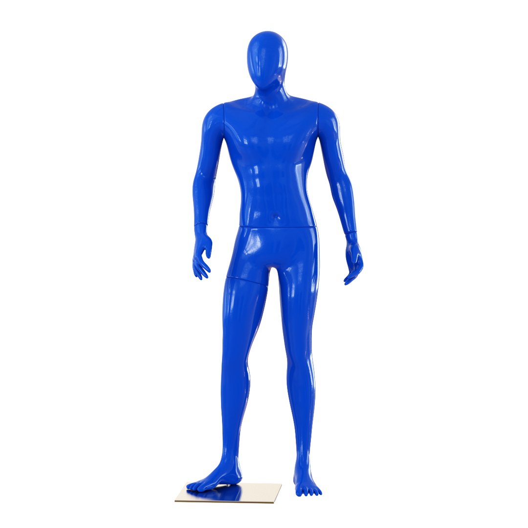 Faceless Male Blue Mannequin Model - TurboSquid 1575744