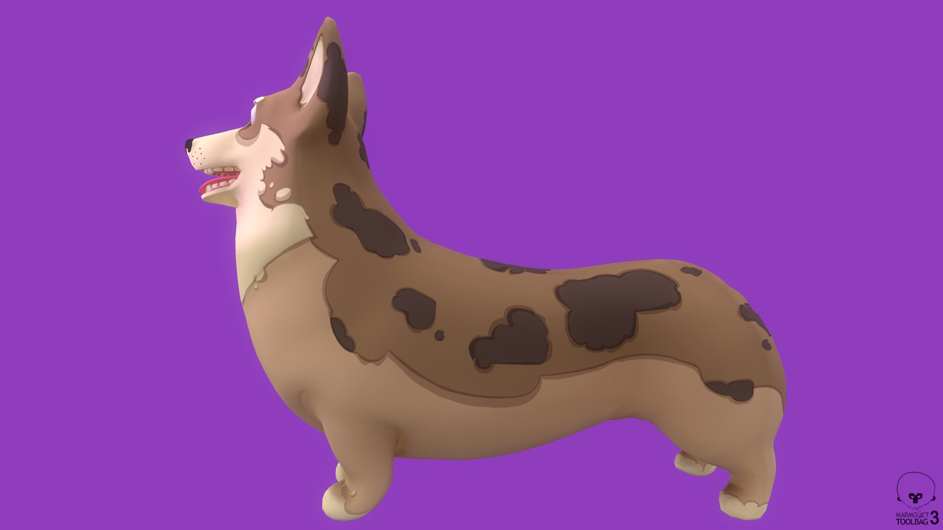 Spotted Brown Welsh Corgy 3D Model - TurboSquid 2312571
