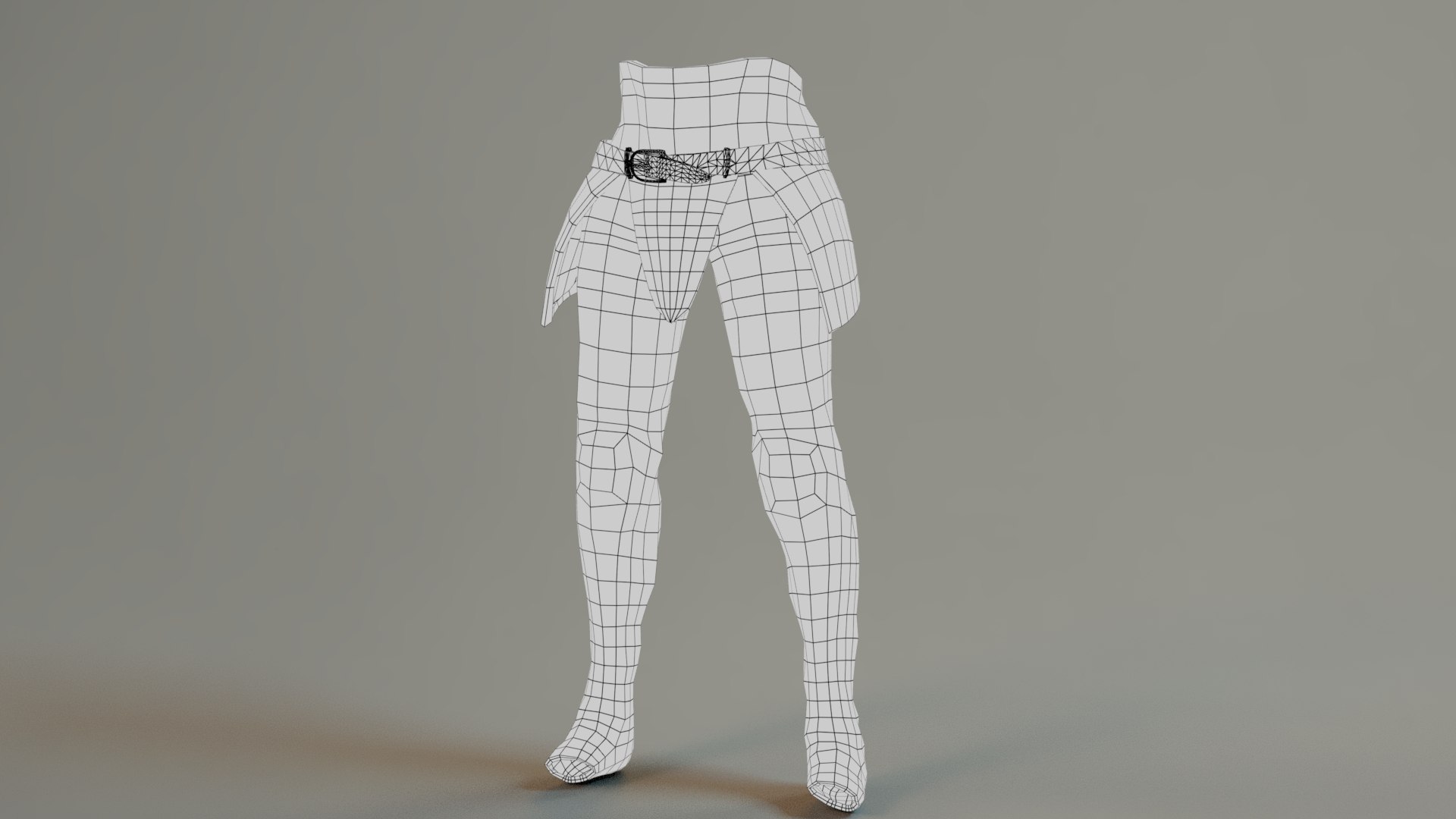 3D Warrior Belt Pant - TurboSquid 1721317