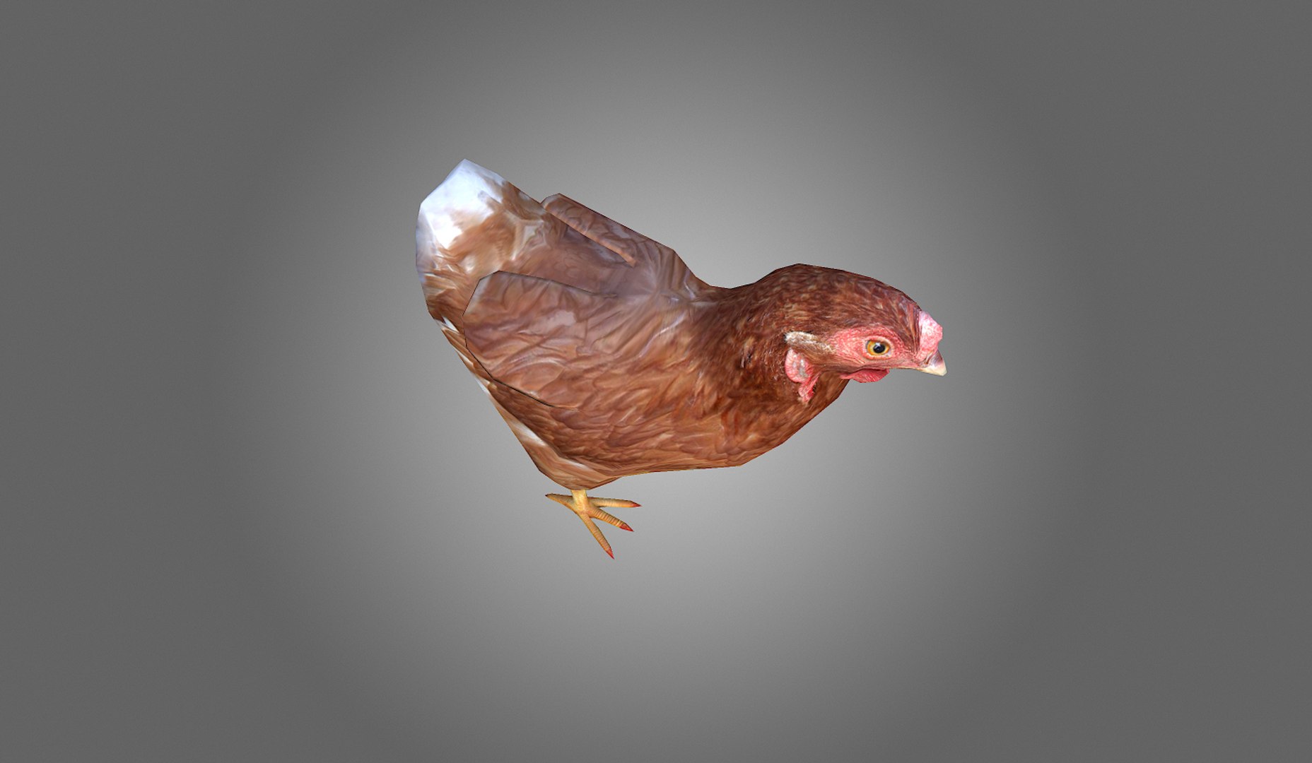 Chicken Low-poly Chick 3d Model