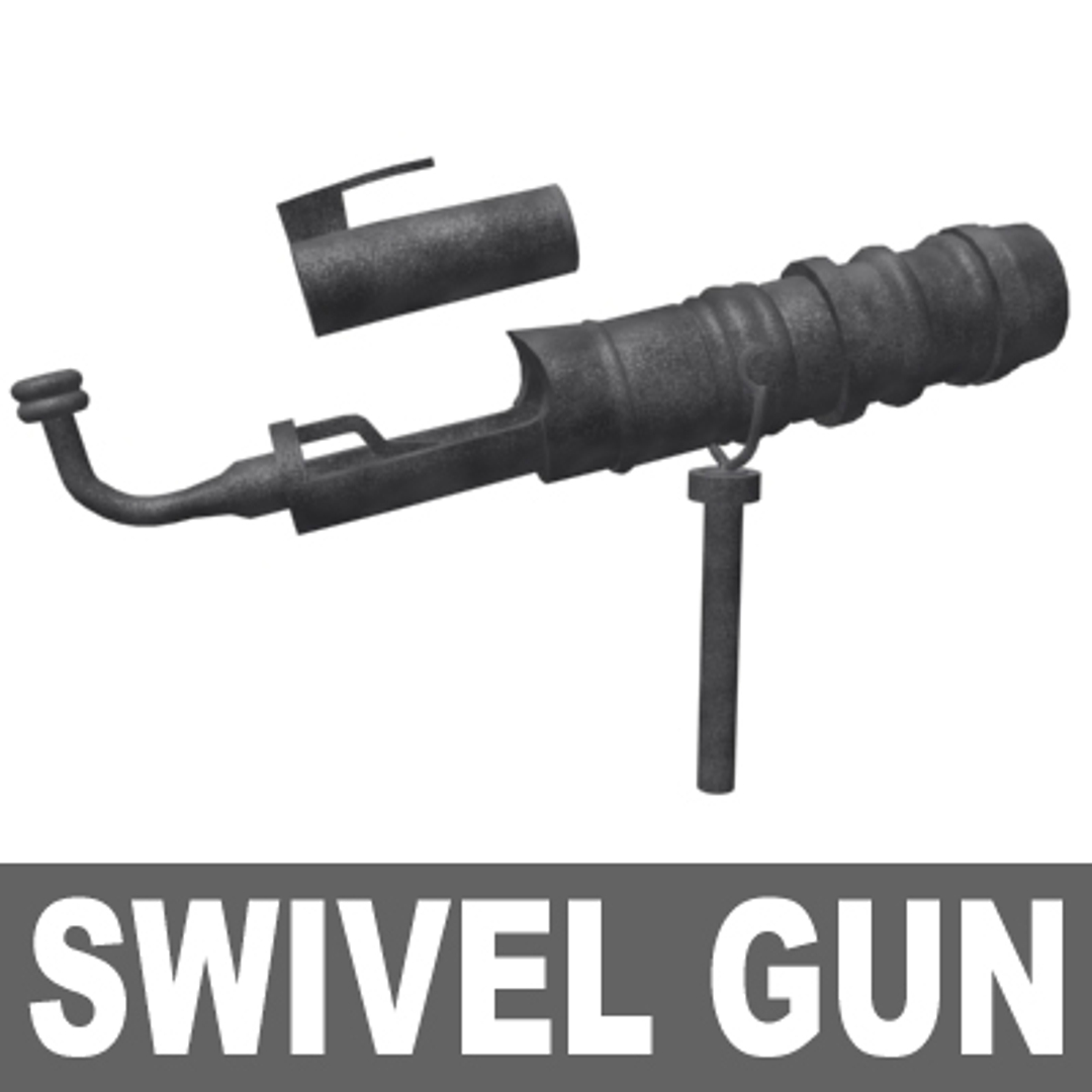 3d model swivel gun