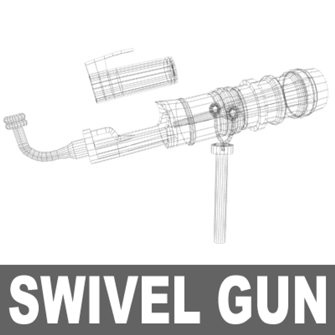 3d model swivel gun