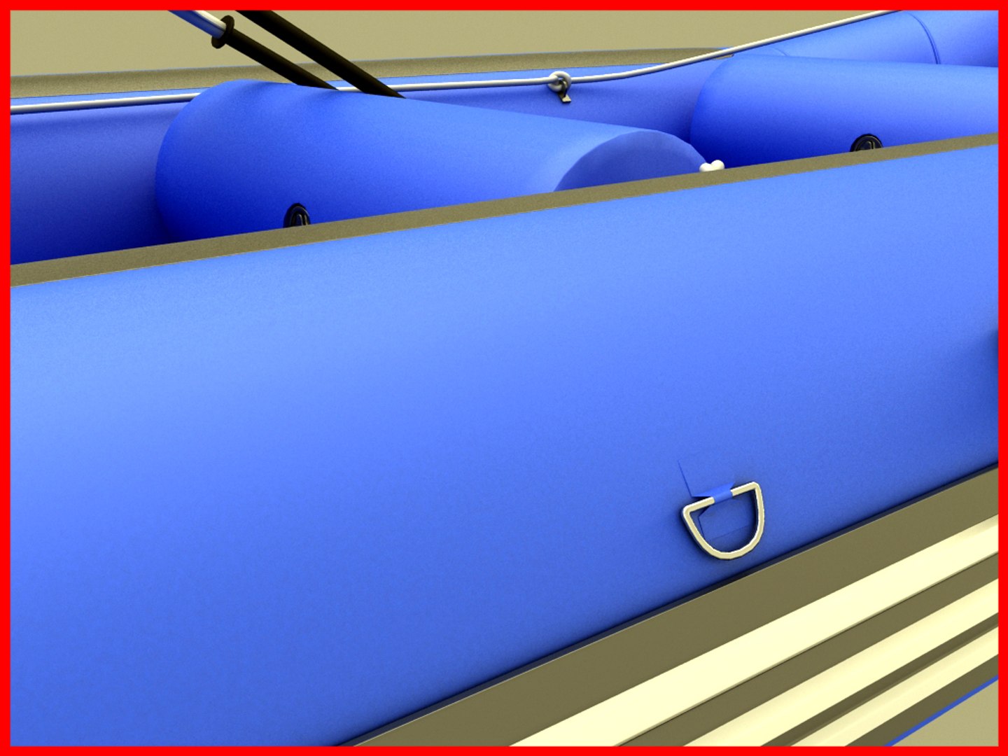 3d model rafting boat - 3