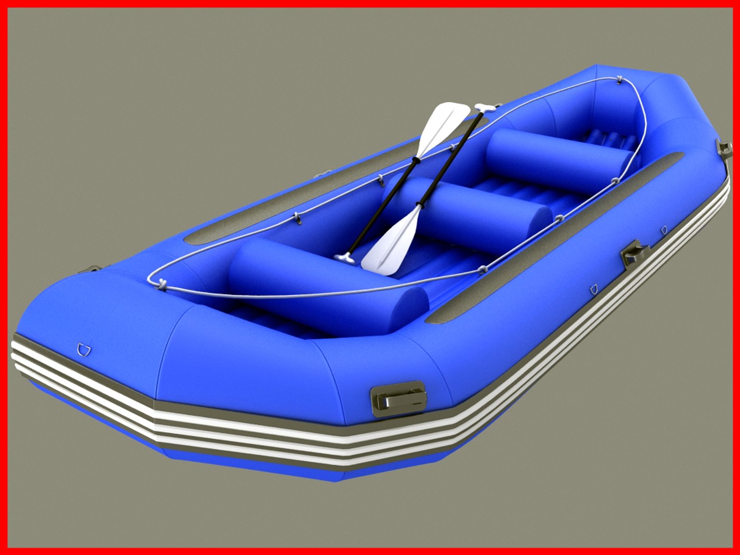 3d model rafting boat - 3