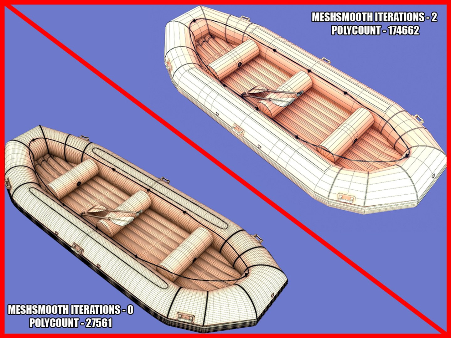 3d model rafting boat - 3