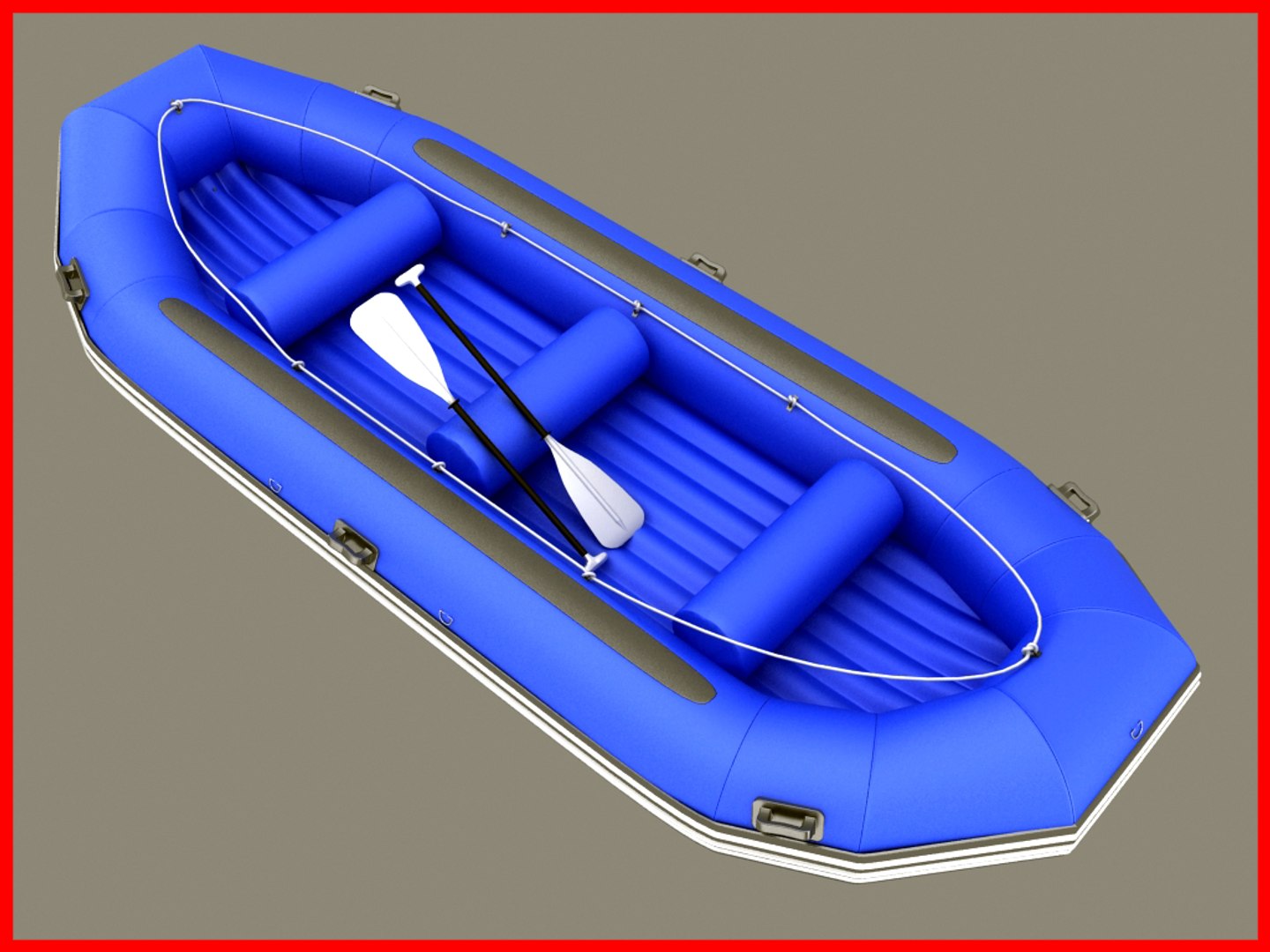 3d model rafting boat - 3