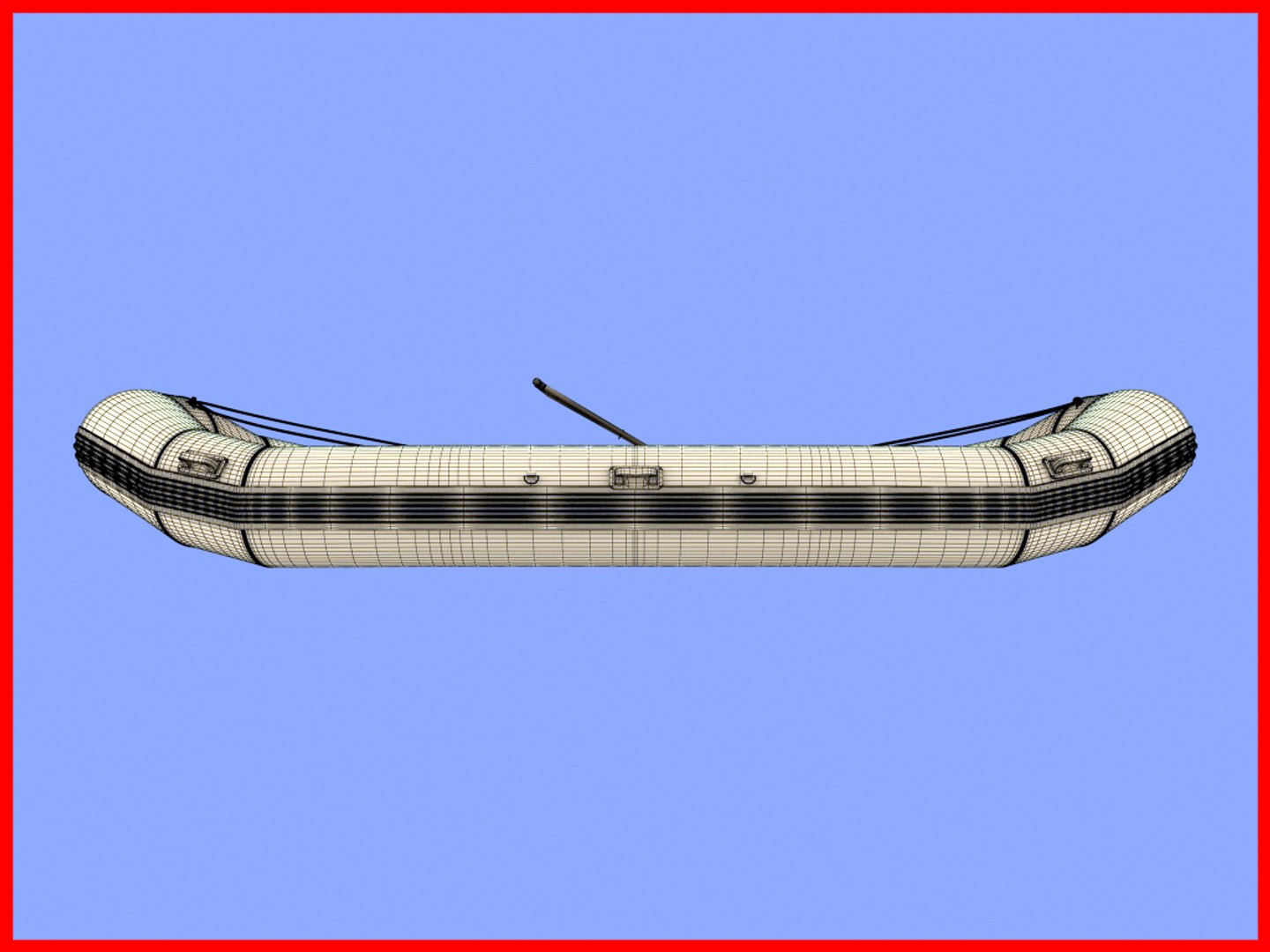 3d model rafting boat - 3